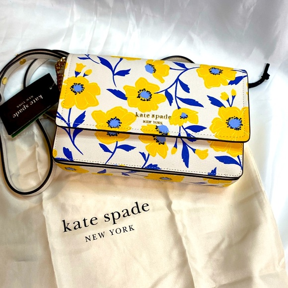 kate spade | Bags | Nwt Kate Spade Morgan Sunshine Floral Printed Flap ...